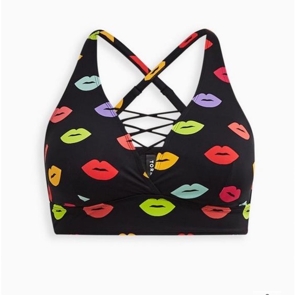 torrid | Swim | New Torrid Sz 3 Lip Rainbow Xo Wireless Triangle Swim ...